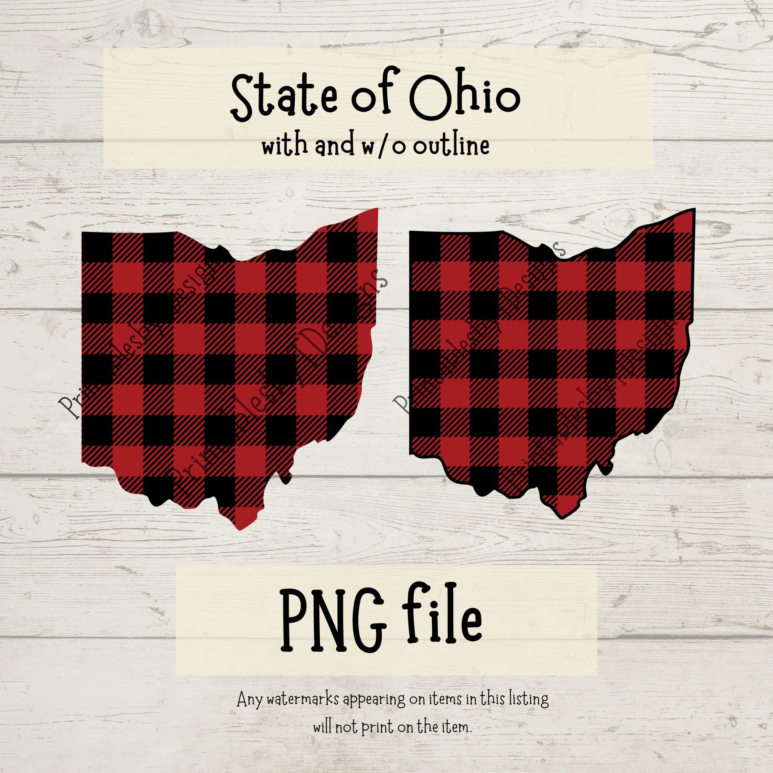 Ohio State Shape PNG, State of Ohio Png, Red Plaid Ohio, State Clipart ...