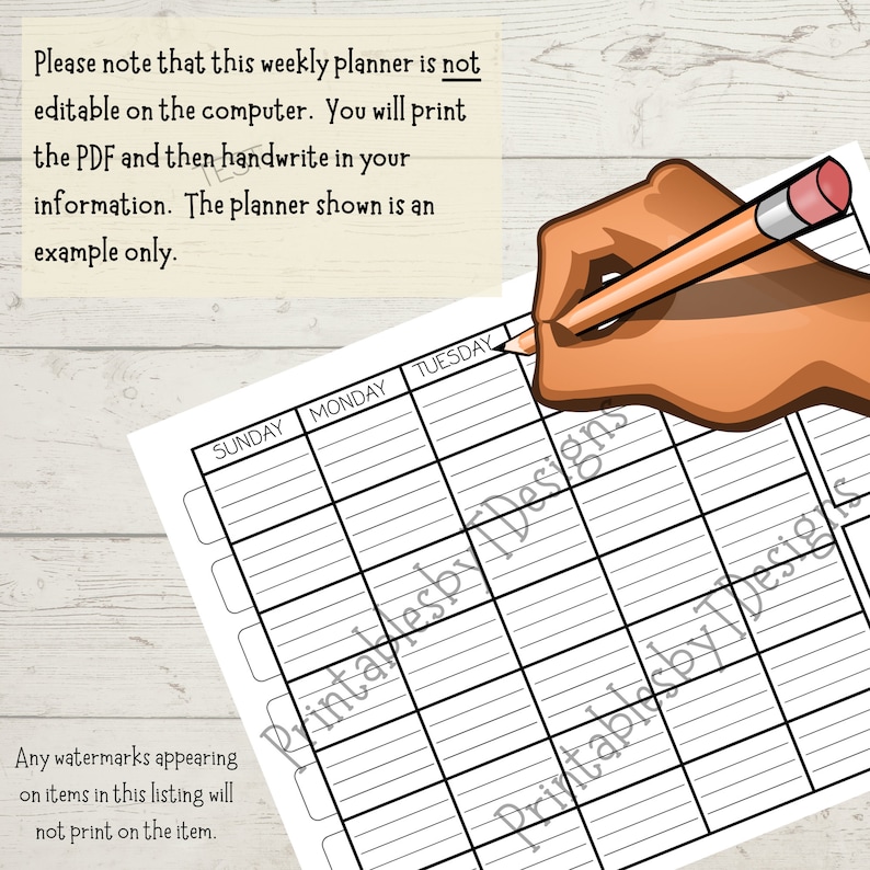 Weekly Assignment Tracker Blank Homework Planner Middle - Etsy