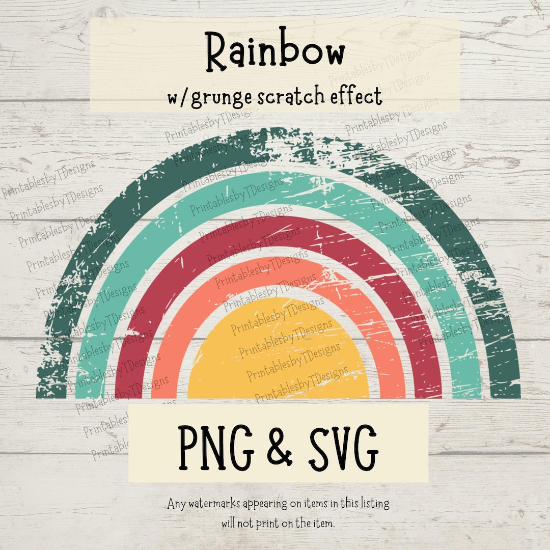 Grunge Rainbow SVG, Rainbow Png, Distressed Rainbow Svg, Distressed Png ...