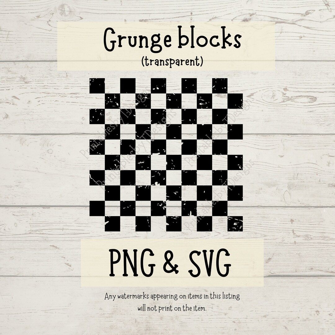 Grunge Blocks PNG, Checkerboard Svg, Distressed Background SVG, Grunge ...