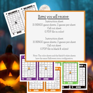 Halloween BINGO, Party Game, Kids Party Game, Bingo Game, PDF File, 30 ...