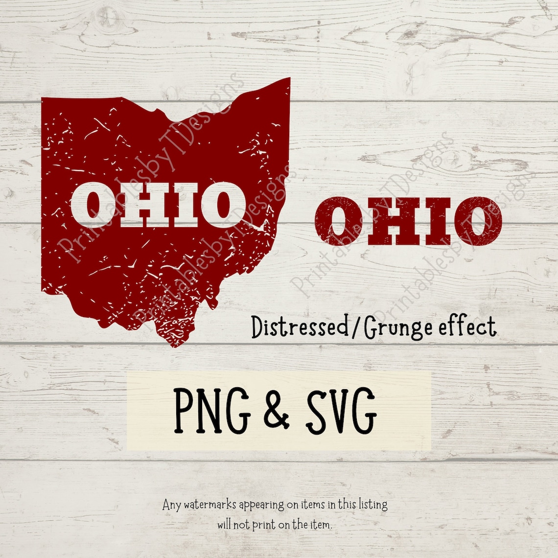 Ohio State Shape PNG, Distressed SVG Cut File, State Svg, State Clipart ...