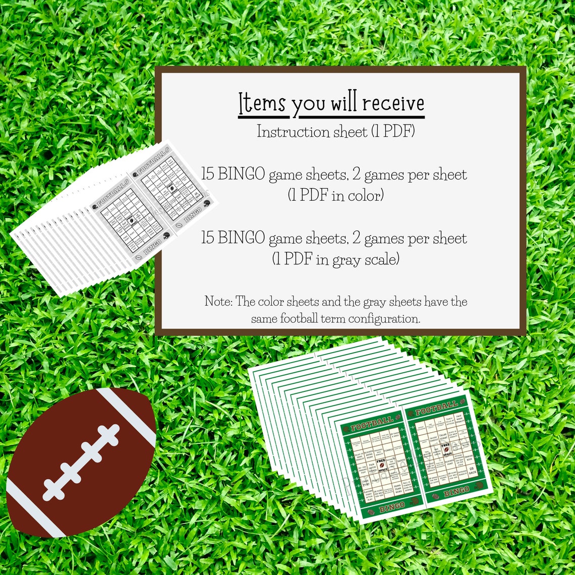 Football BINGO PDF, Party Game, Watch Party Game, Football Game ...