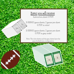 Football BINGO PDF, Party Game, Watch Party Game, Football Game ...