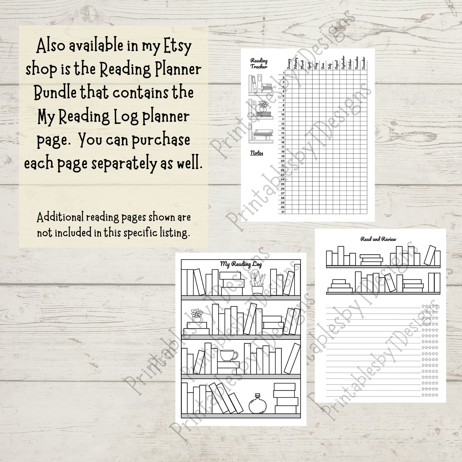 My Reading Log PDF, Reading Tracker Printable, Planner Printable ...