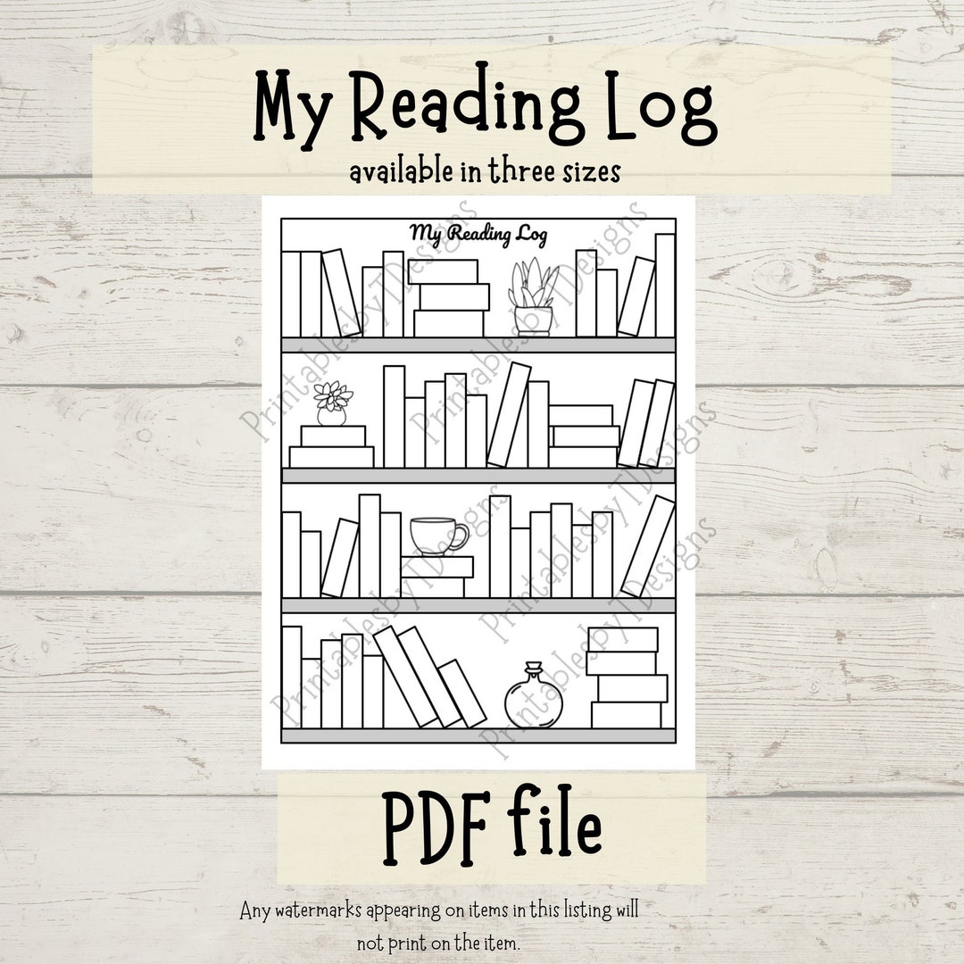My Reading Log PDF, Reading Tracker Printable, Planner Printable ...