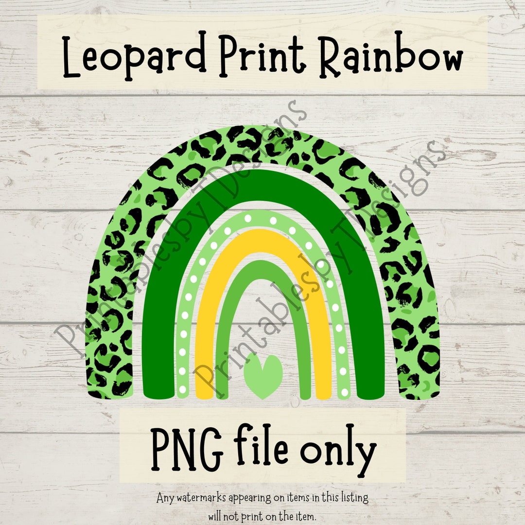 Leopard Print Rainbow, Green Rainbow, Rainbow Clipart, Graphic Design ...