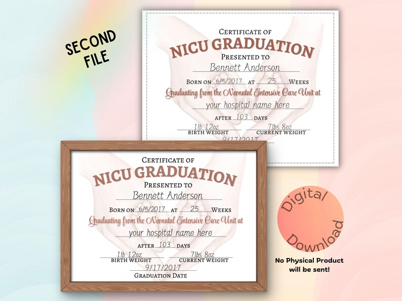 NICU Graduation Certificate - Etsy