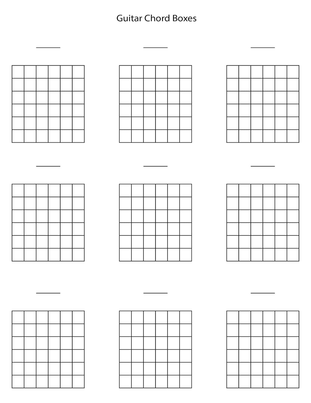 Blank Guitar Chords