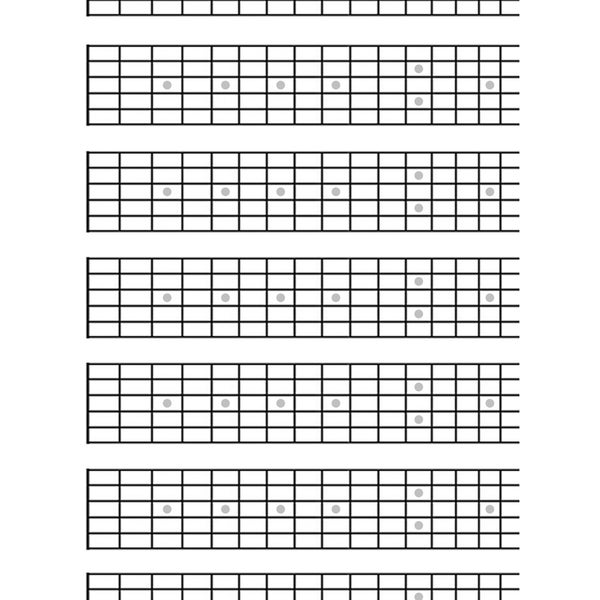 Guitar Fretboard Chart Printable - Etsy
