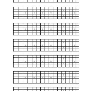 Fretboard & Chord Box Chart Diagrams. Six String Guitars. Songwriting ...