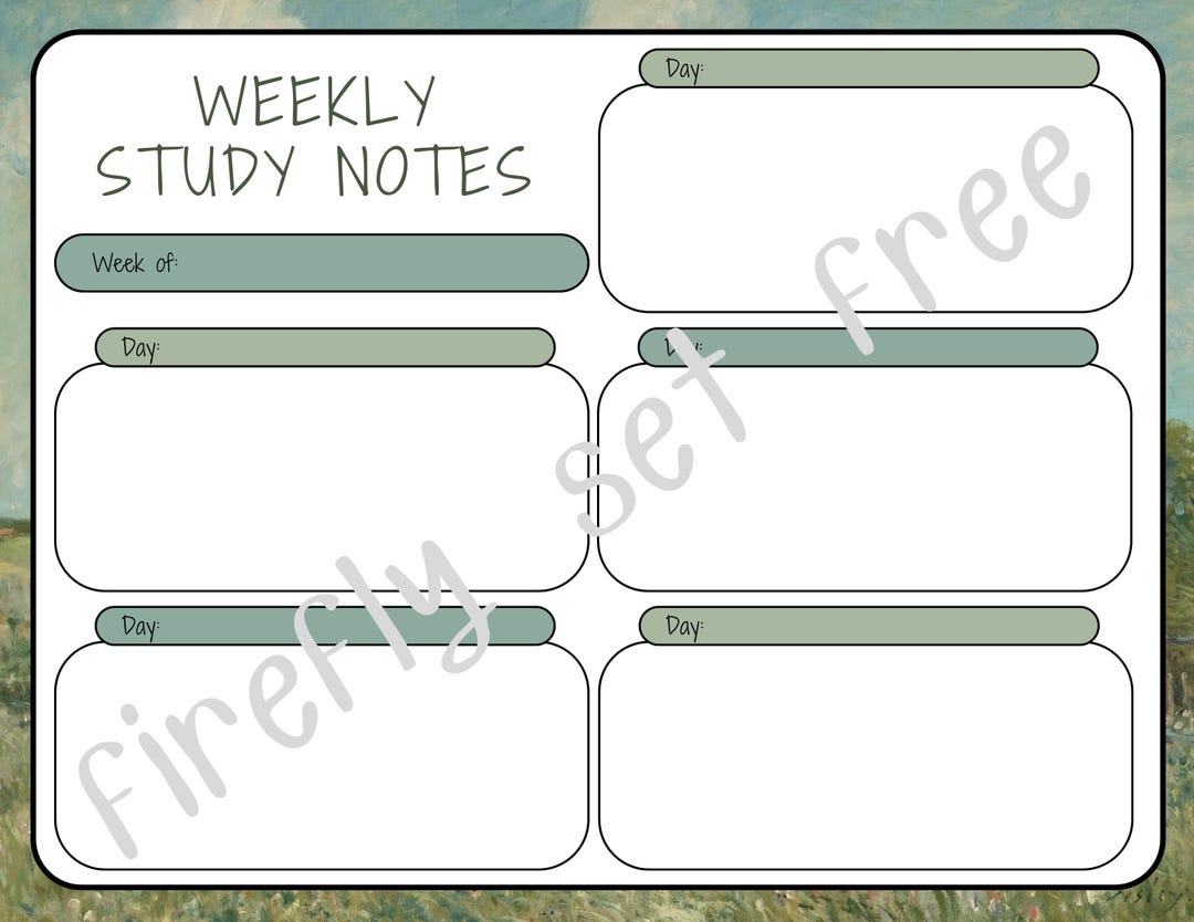 Bible Study Planning Digital Printables Impressionist Art *no Physical ...