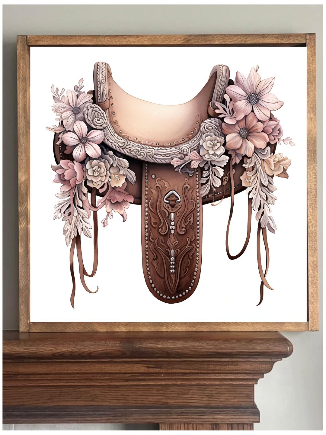 Flowered Horse Saddle Farmhouse Sign - Etsy
