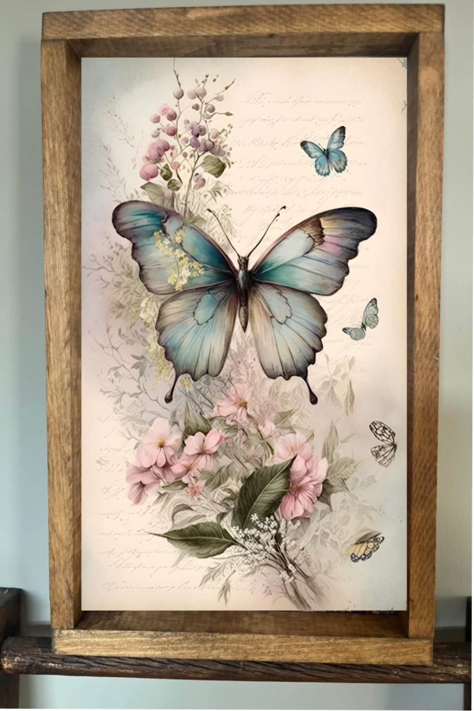 Vintage Butterfly Farmhouse Sign - Etsy
