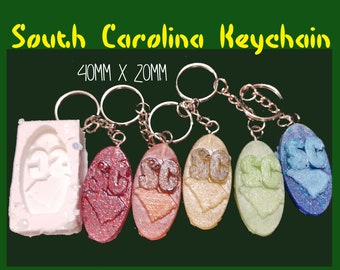 South Carolina Keychain - Etsy