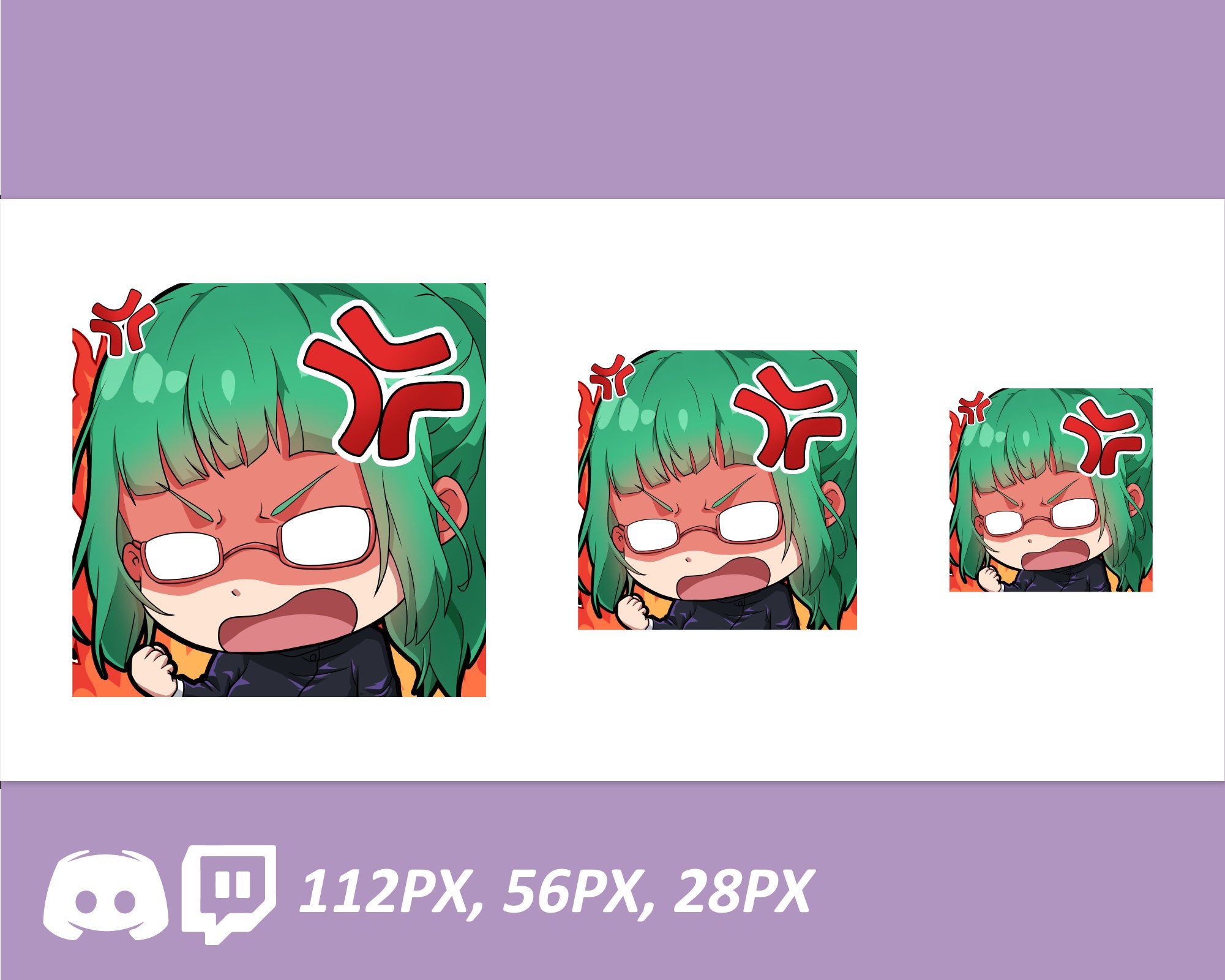 Anime Emotes Chibi Wizard Fighter Emotes Twitch Emotes - Etsy