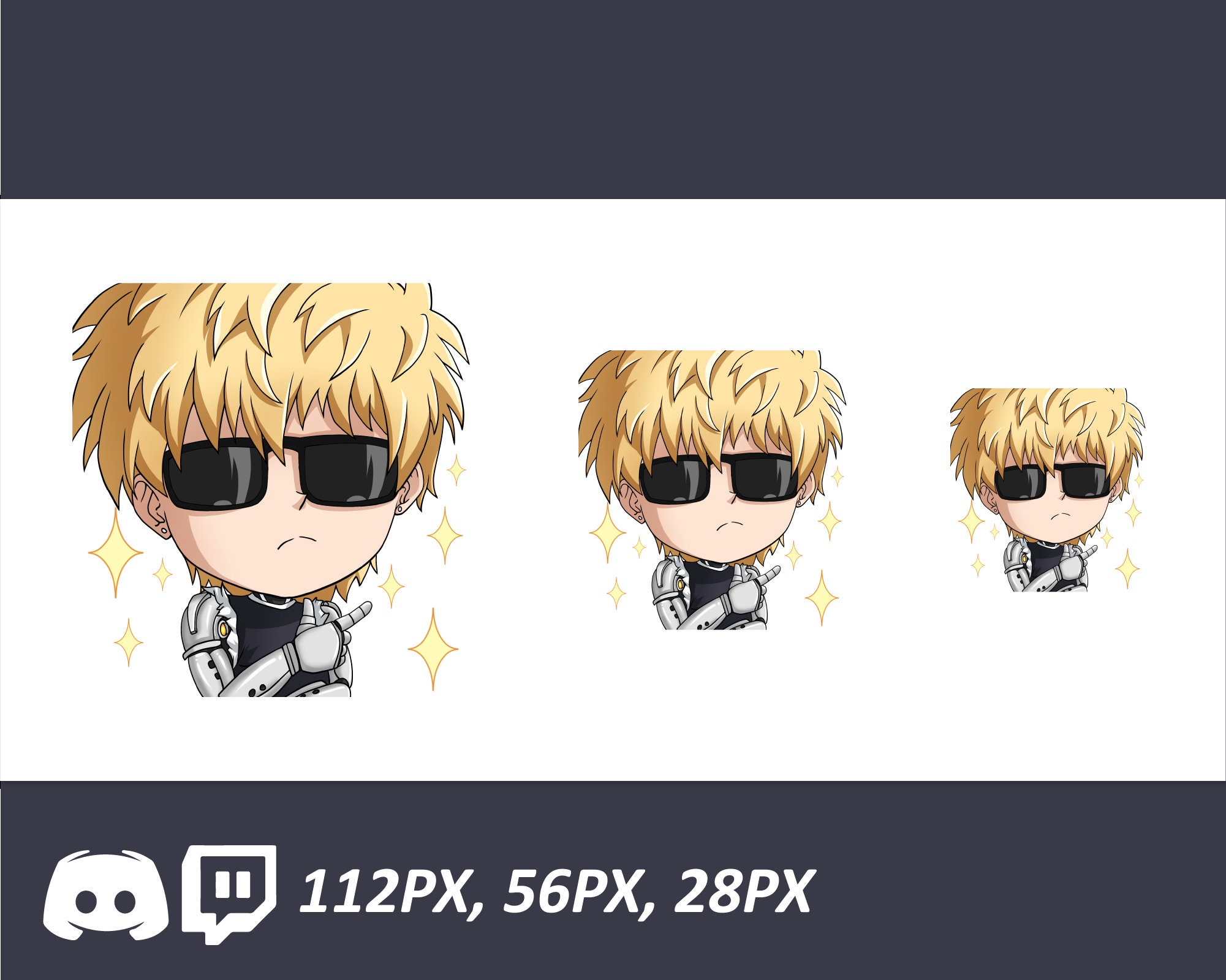 Anime Emotes, Cyborg Punch Hero Emotes, Twitch Emotes, Manga Cartoon ...