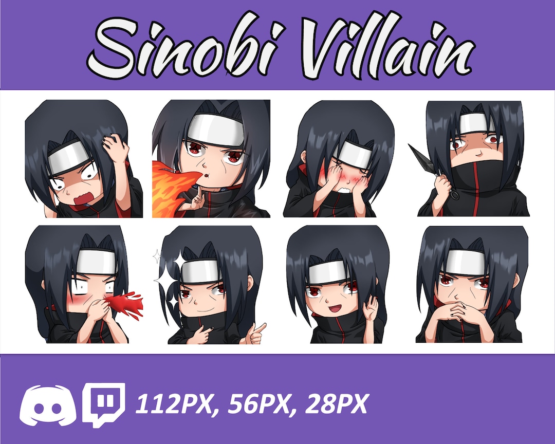 Anime Emotes, Chibi Ninja Emotes, Twitch Emotes, Manga Cartoon Cute ...