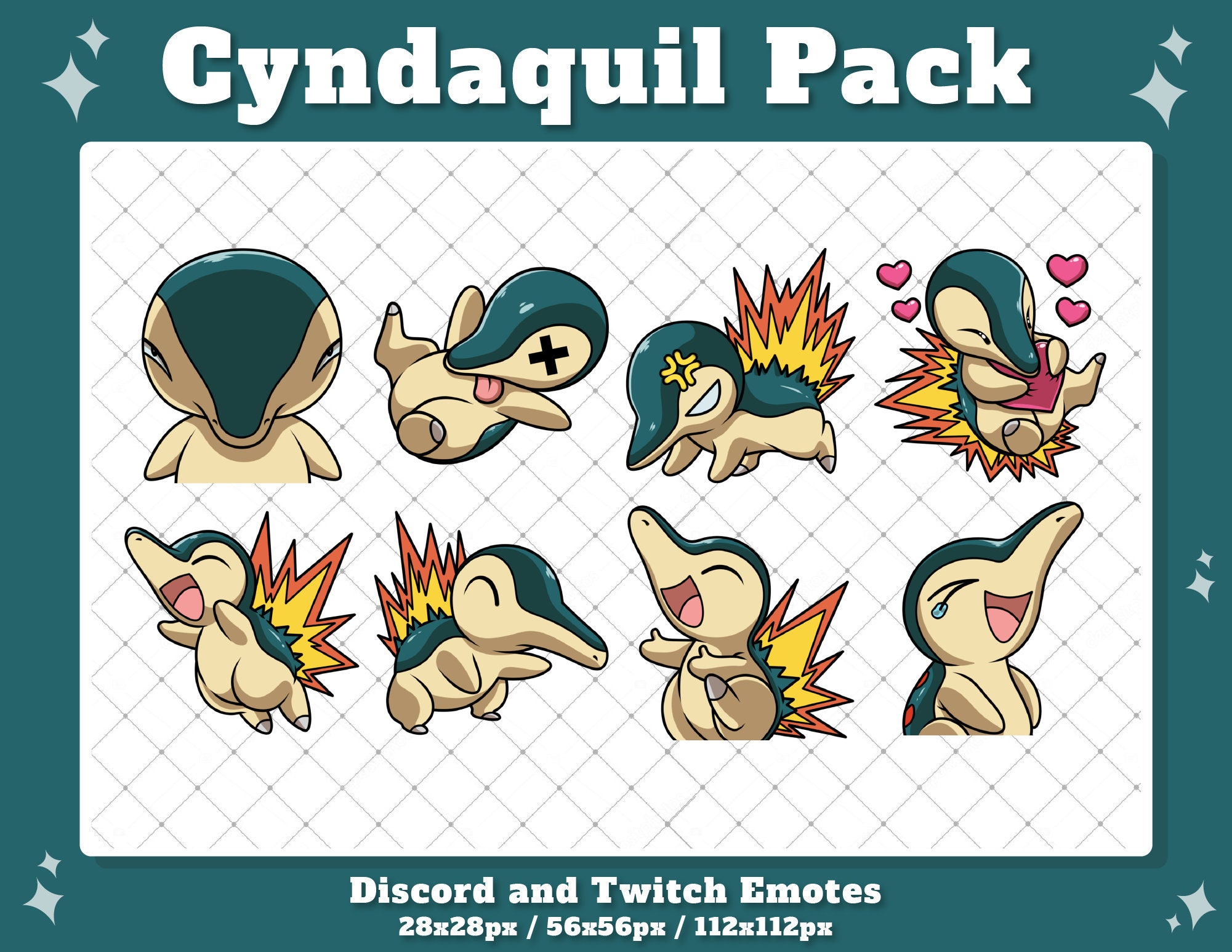 Cyndaquil Twitch Emotes Bundle Cyndaquil pack Pokemon - Etsy España