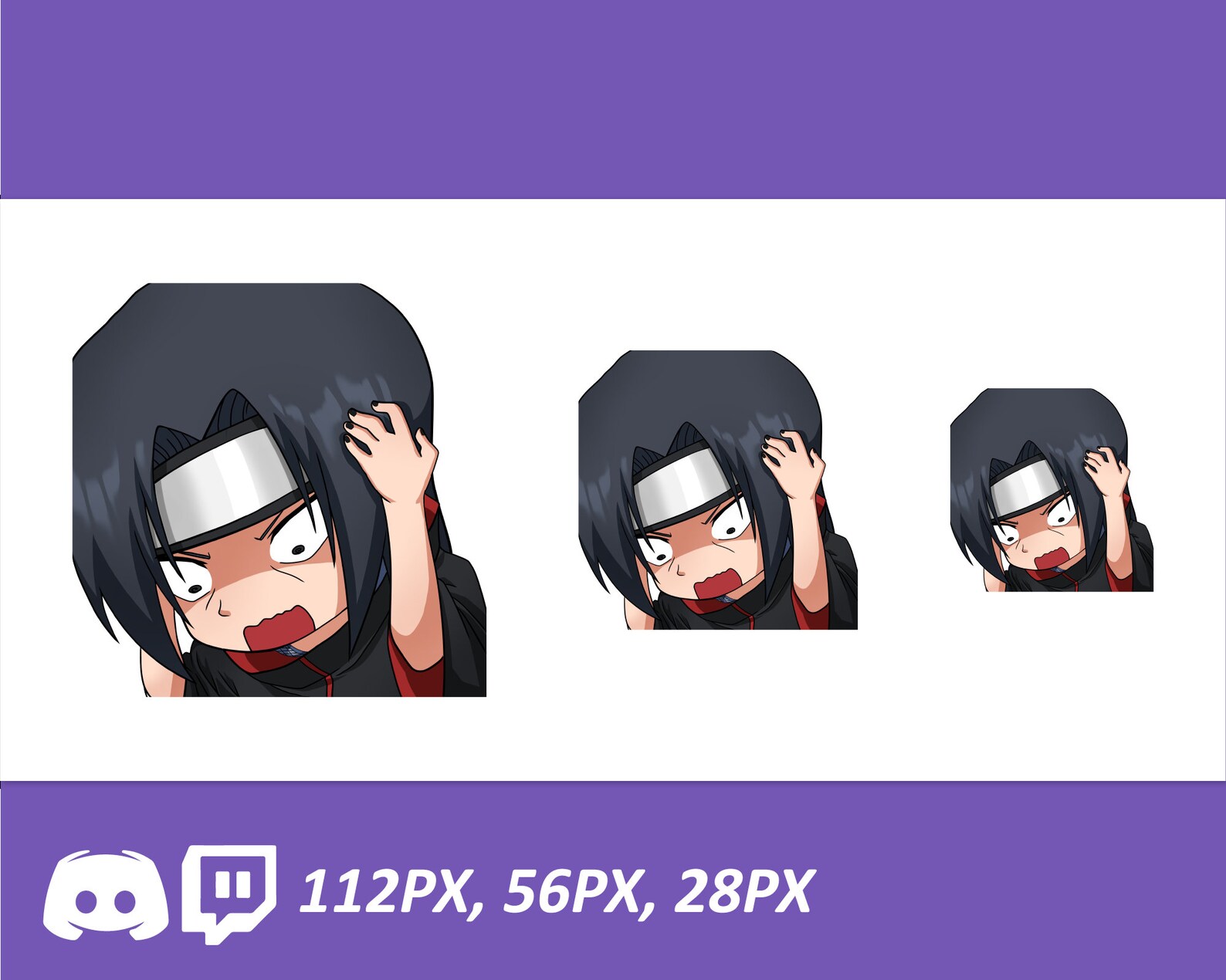 Anime Emotes, Chibi Ninja Emotes, Twitch Emotes, Manga Cartoon Cute Emotes, Anime Cartoon for ...