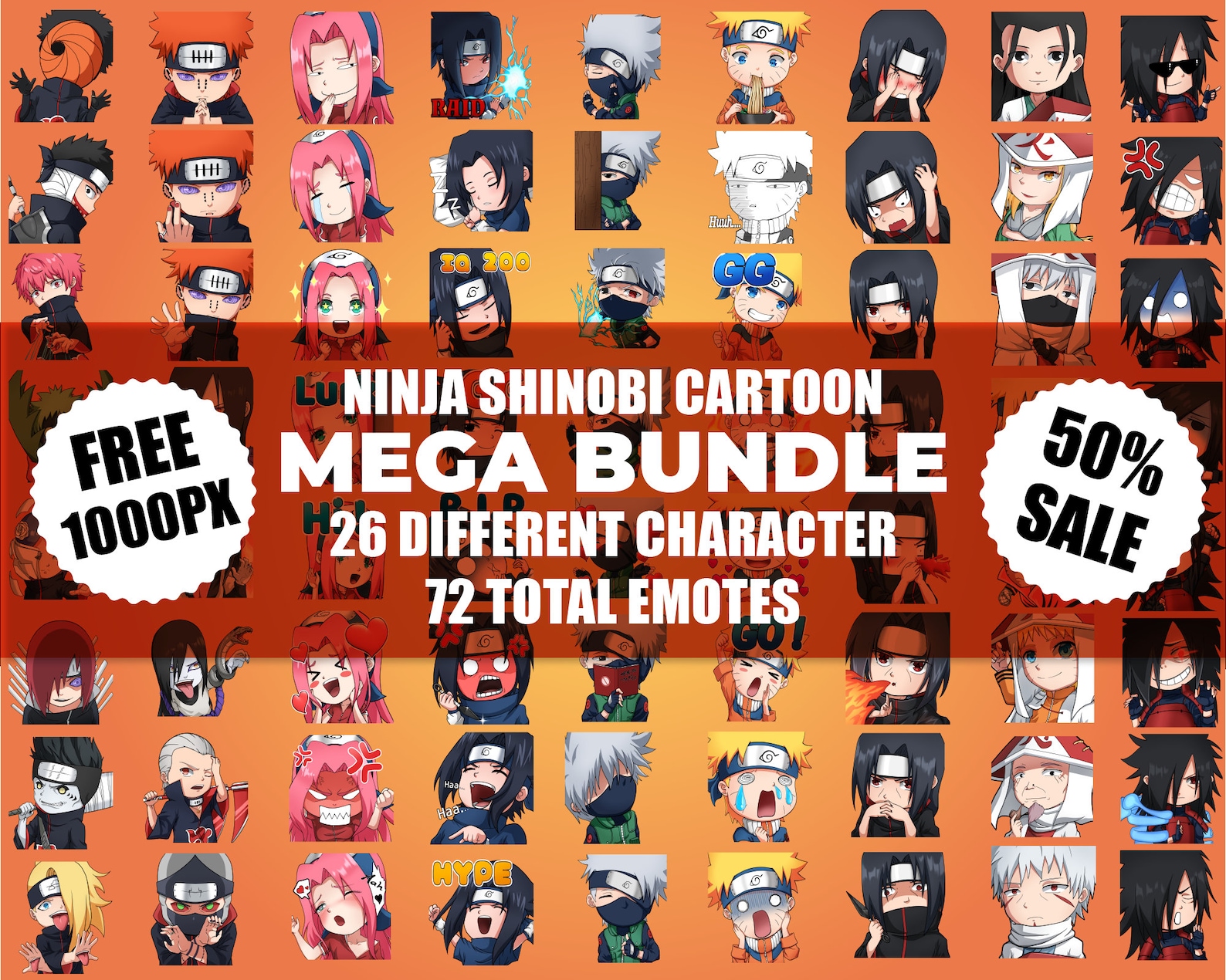 Anime Emotes, Anime Bundles, Emotes Pack Chibi Shinobi Ninja Emotes ...