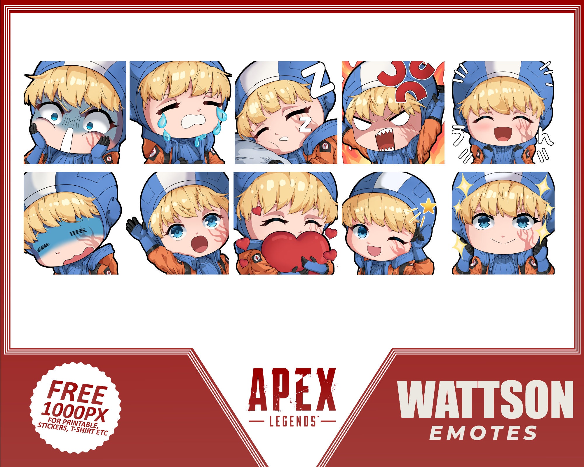 Apex Legends Emotes, Apex Character, Wattson Emotes, Wattson, Watson ...
