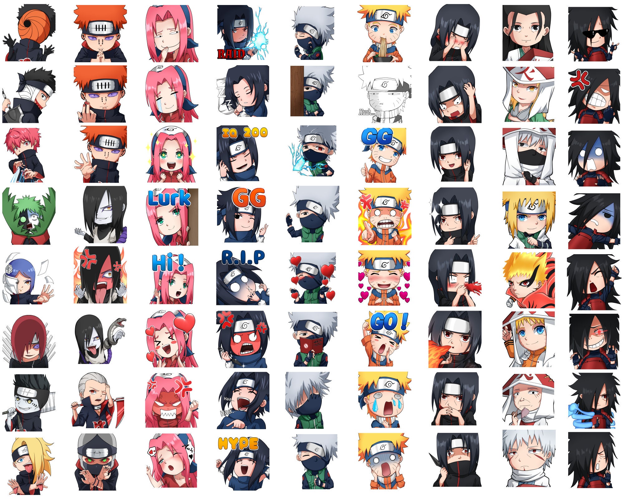 Anime Emotes, Anime Bundles, Emotes Pack Chibi Shinobi Ninja Emotes ...