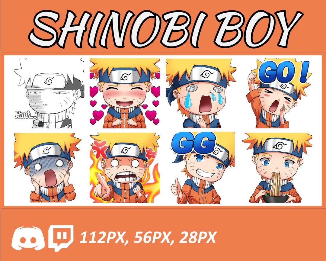 Anime Emotes, Chibi Ninja Emotes, Twitch Emotes, Manga Cartoon Cute ...
