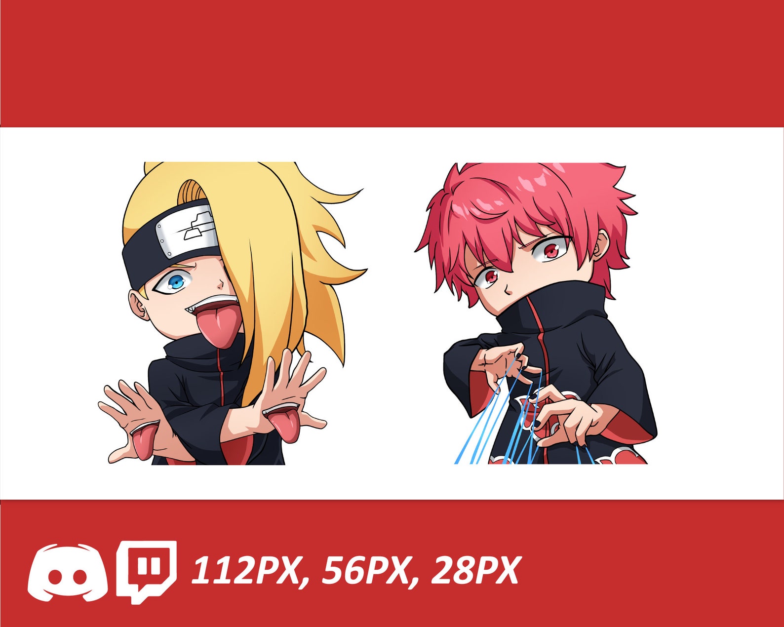 Anime Emotes, Chibi Ninja Emotes, Twitch Emotes, Manga Cartoon Cute ...