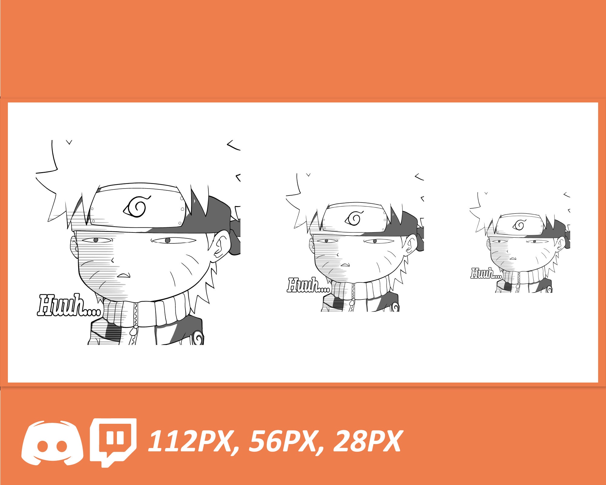 Anime Emotes, Chibi Ninja Emotes, Twitch Emotes, Manga Cartoon Cute ...