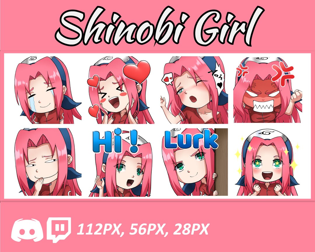 Anime Emotes, Chibi Ninja Emotes, Twitch Emotes, Manga Cartoon Cute ...
