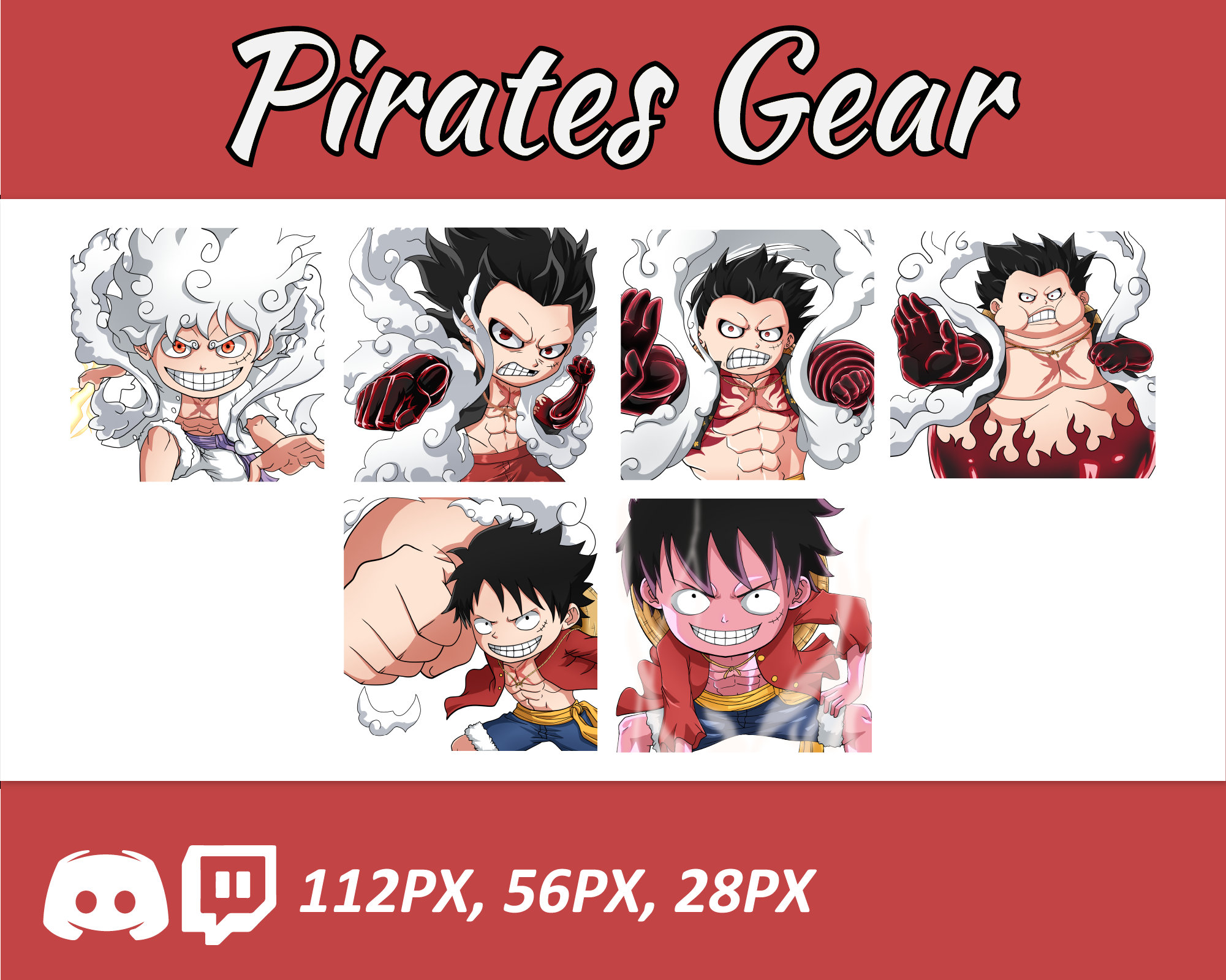 Anime Emotes, Chibi Pirates Gear Emotes, Twitch Emotes, Manga Cartoon ...
