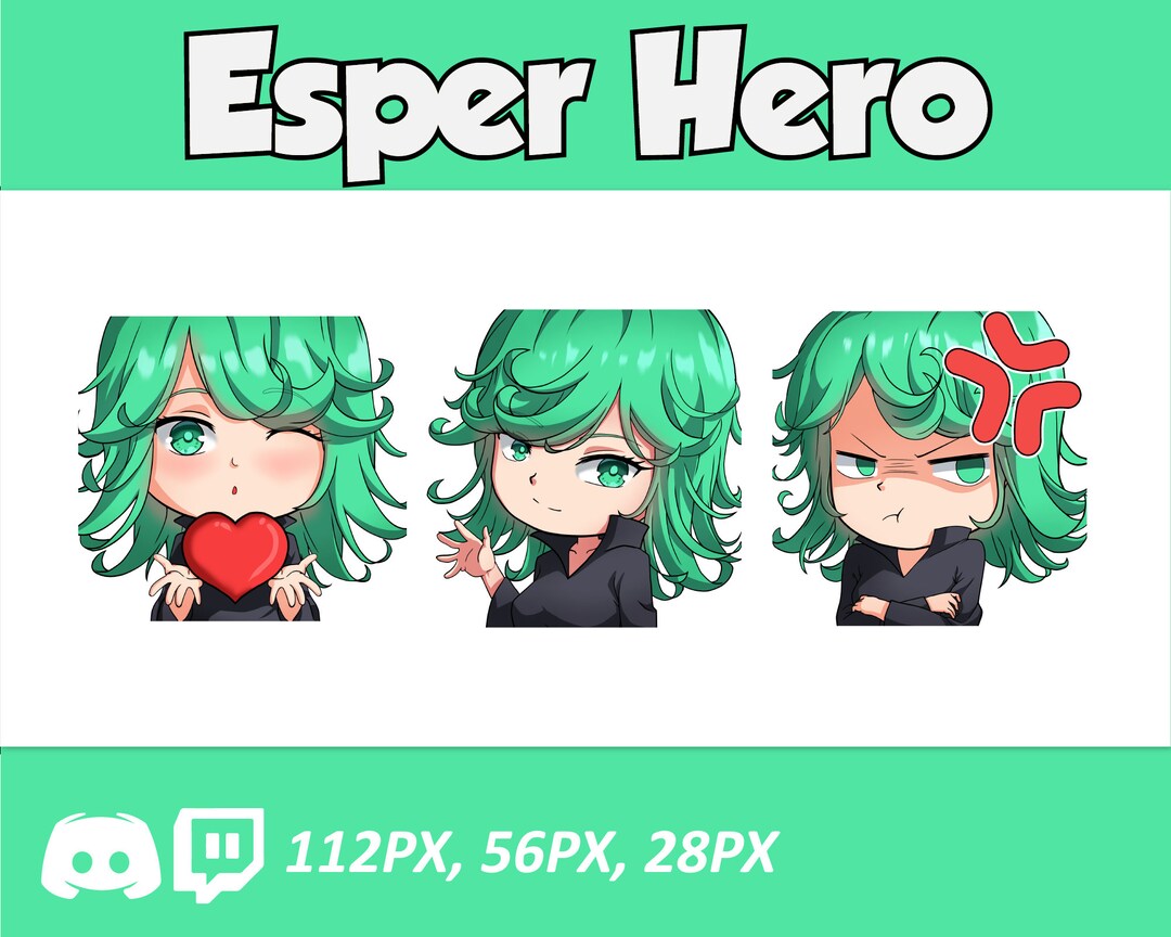 Anime Emotes, Esper Punch Hero Emotes, Twitch Emotes, Manga Cartoon ...