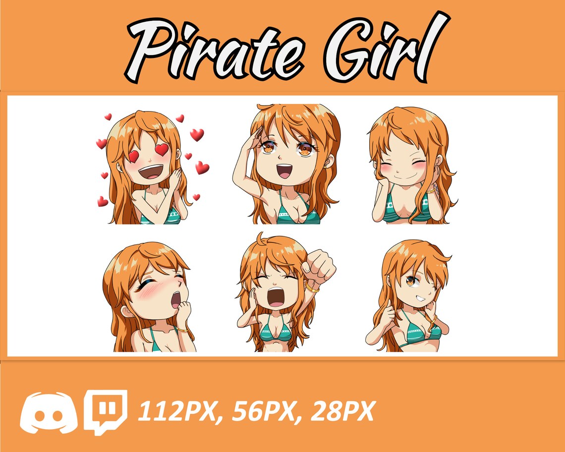 Anime Emotes Chibi Pirates Emotes Twitch Emotes Manga - Etsy