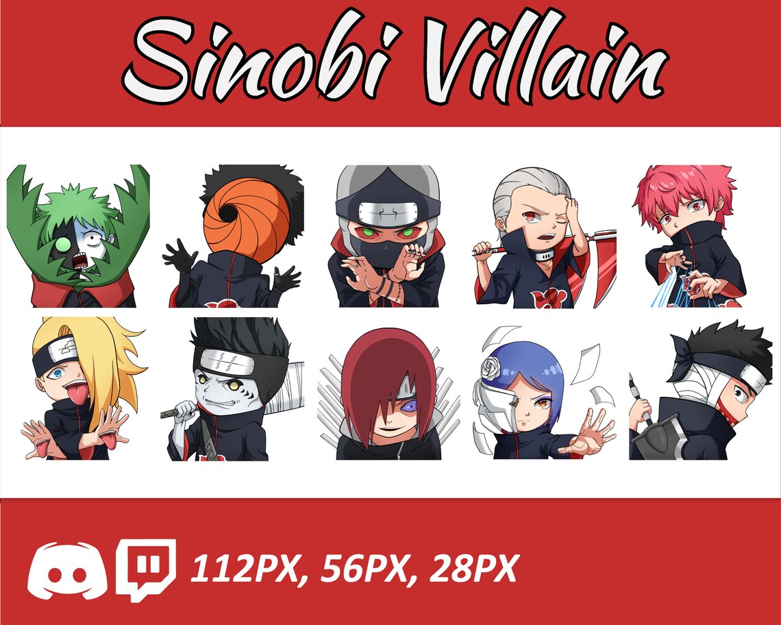 Anime Emotes, Chibi Ninja Emotes, Twitch Emotes, Manga Cartoon Cute ...