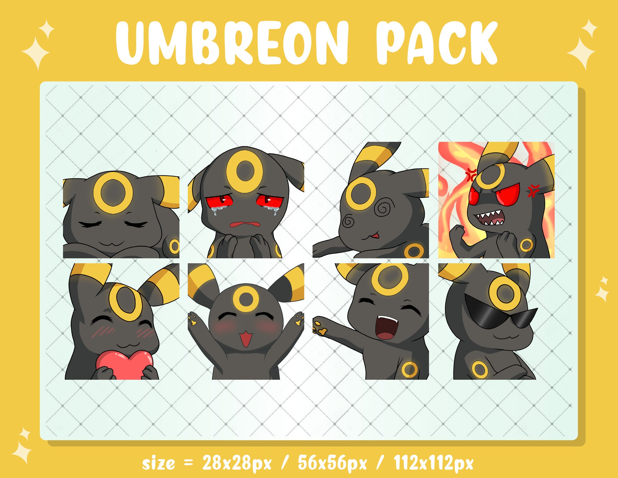 Umbreon Emotes, Umbreon Pokemon Twitch Emotes, Umbreon Pokemon, Umbreon ...