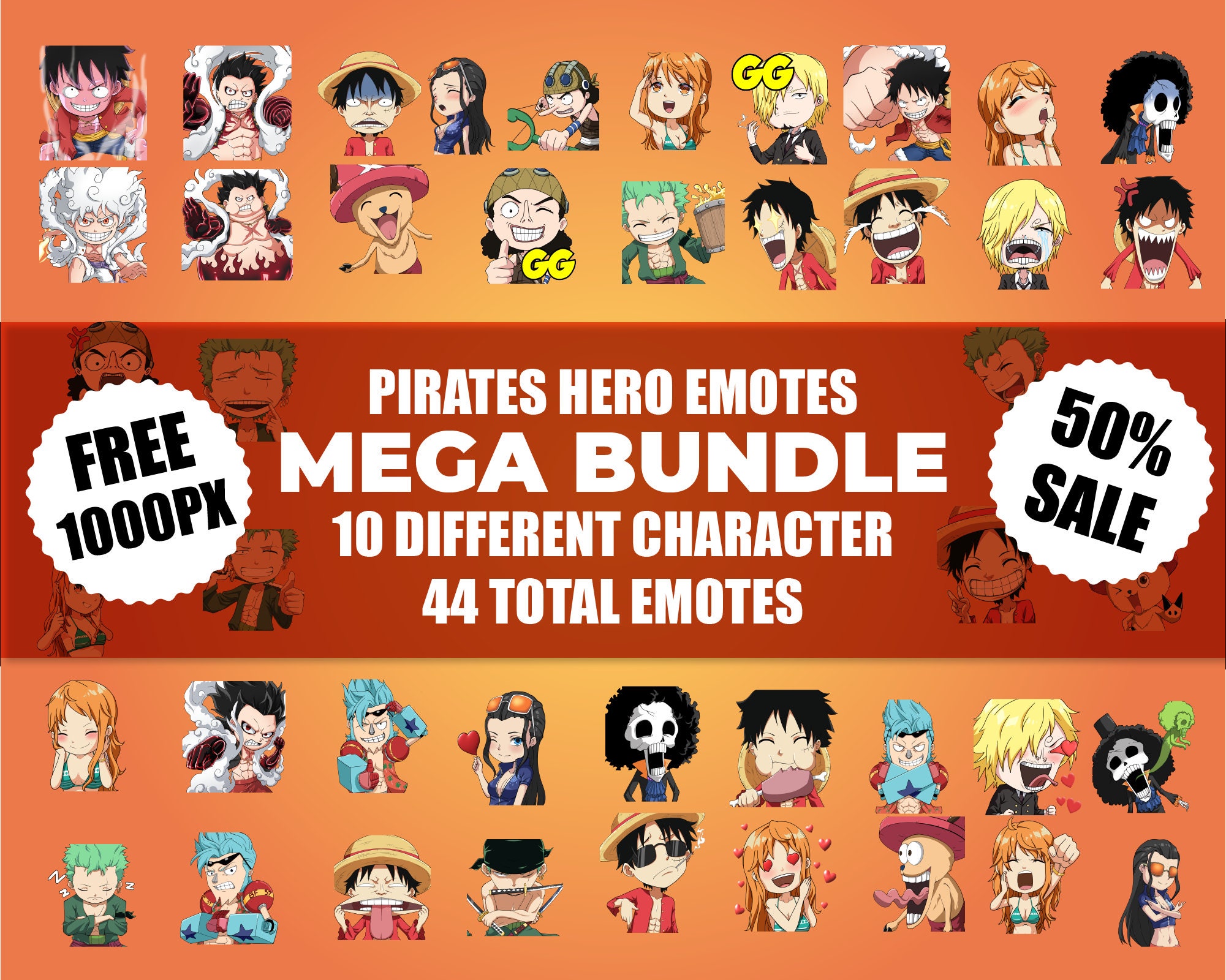 Anime Emotes, Anime Bundles, Emotes Pack Chibi Punch Hero Emotes ...