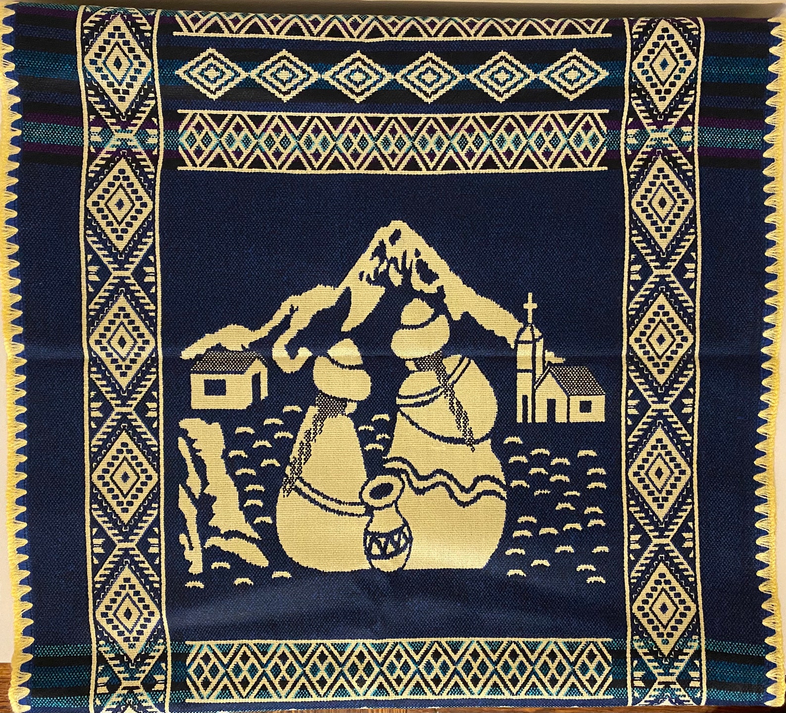 Corredores de mesa de colores andinos diseño de doble cara - Etsy España