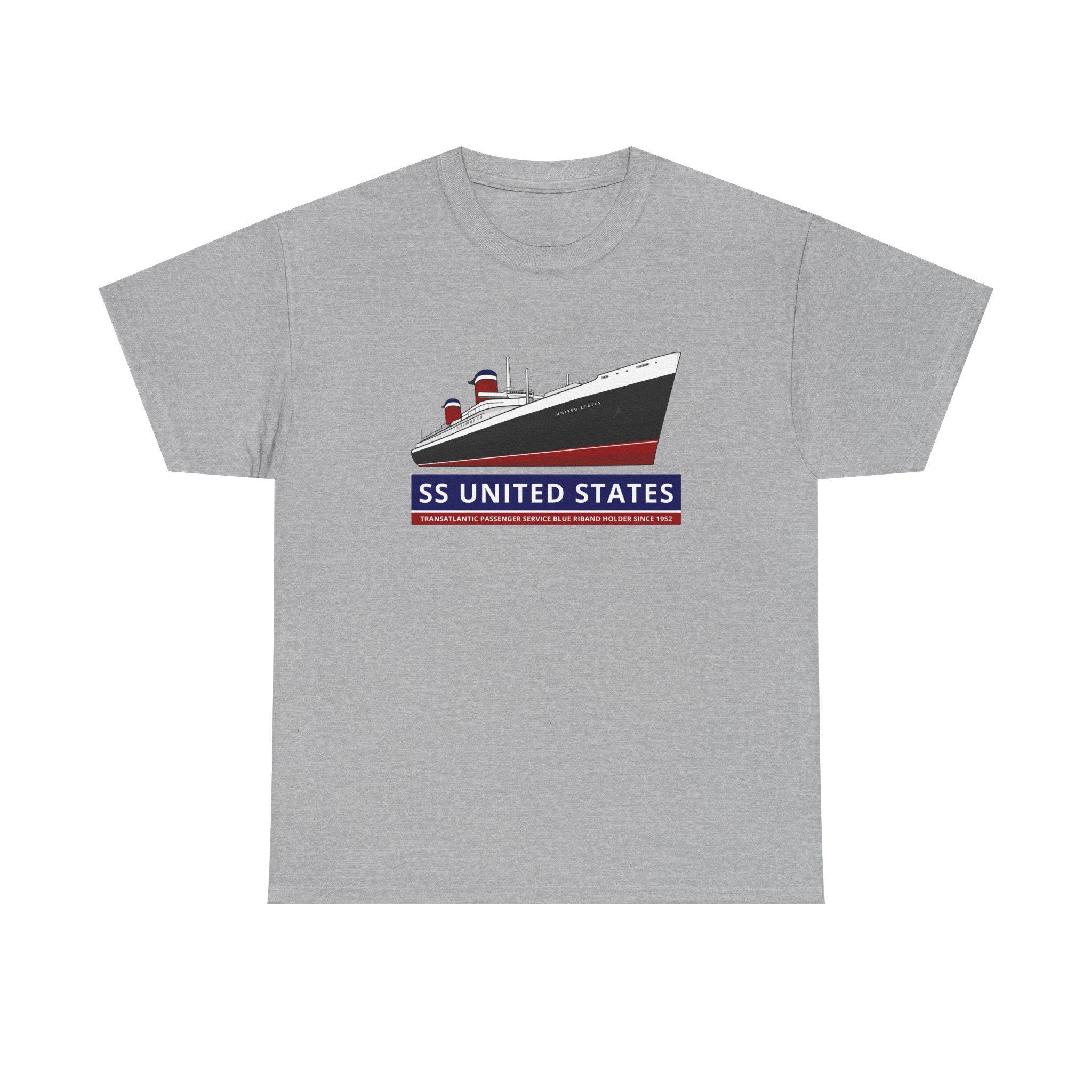 SS United States Ocean Liner Tee, Fastest Transatlantic Crossing Cruise ...