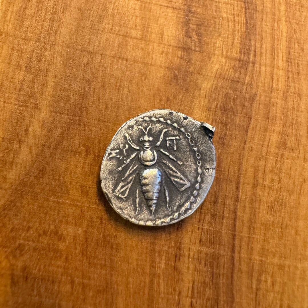 Bee Greek Coin Sterling Silver Cast From Original - 15 X 20mm - Etsy