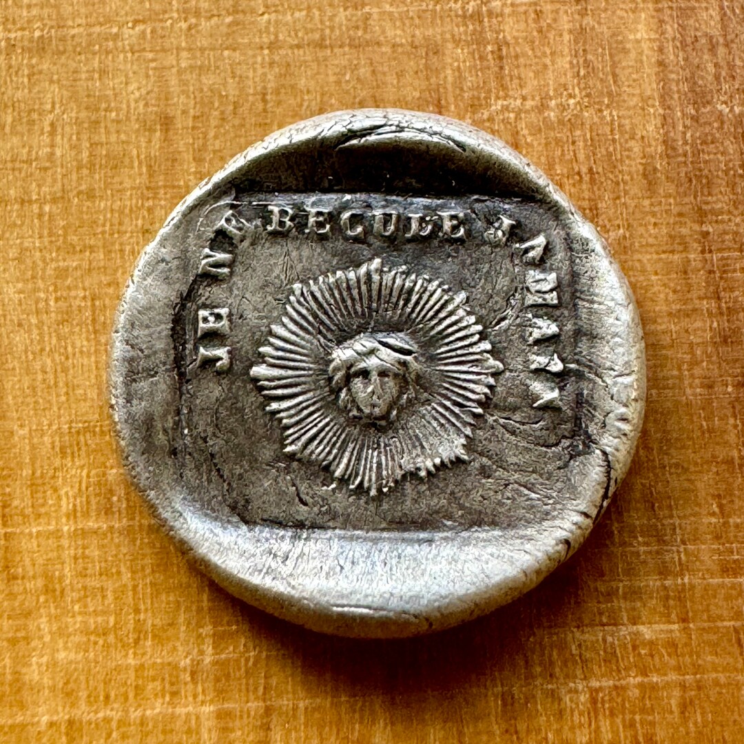 Sterling Silver 18th Century French Sun Intaglio 'I Never Stammer' 15mm ...