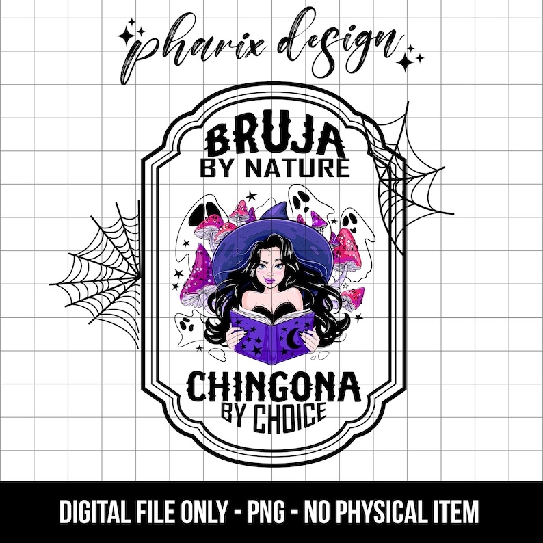 Latina Digital Art, Bruja Tshirt Png, Gifts for Latinas, - Etsy