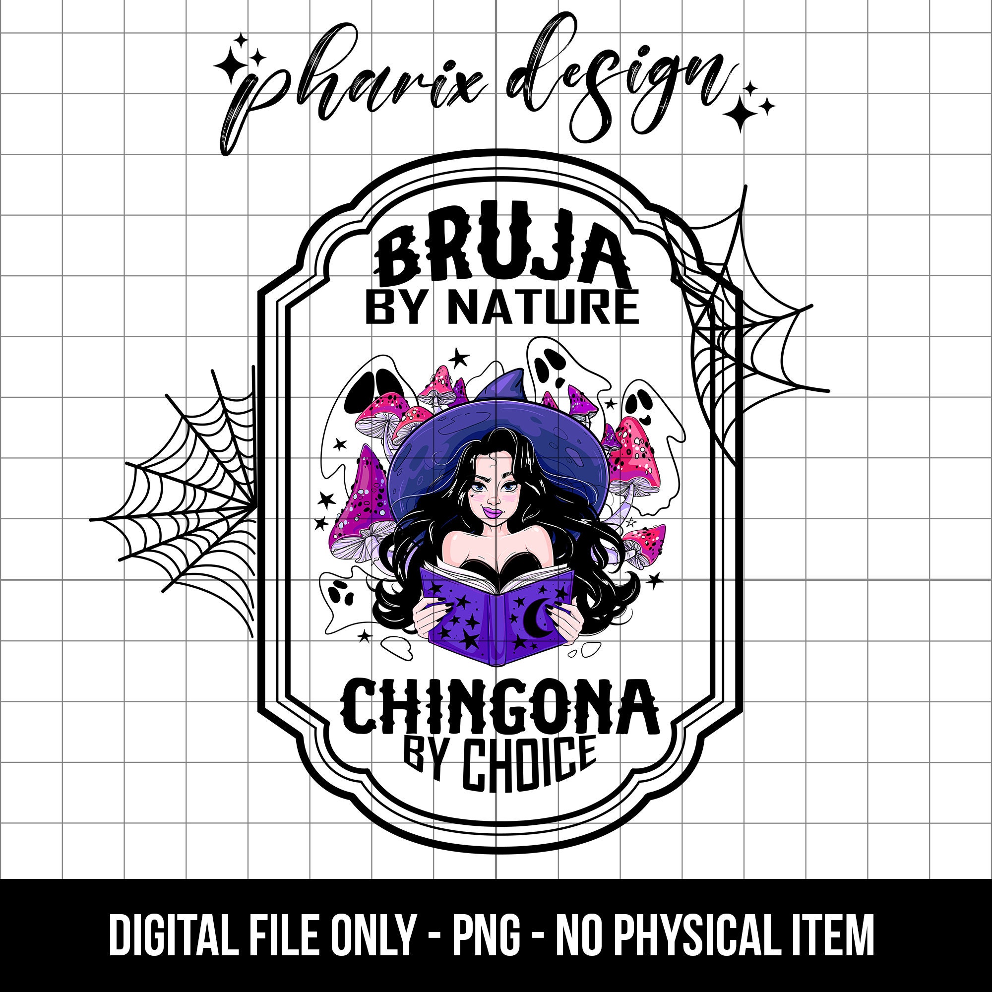 Latina Digital Art, Bruja Tshirt Png, Gifts for Latinas, - Etsy