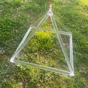10” Clear Quartz Crystal Singing Pyramid Sound Vibration Musical ...