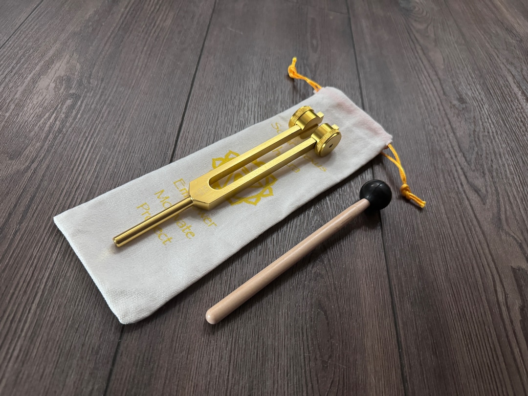 528 Hz MI Tuning Fork With Drawstring Pouch and Striker - Etsy