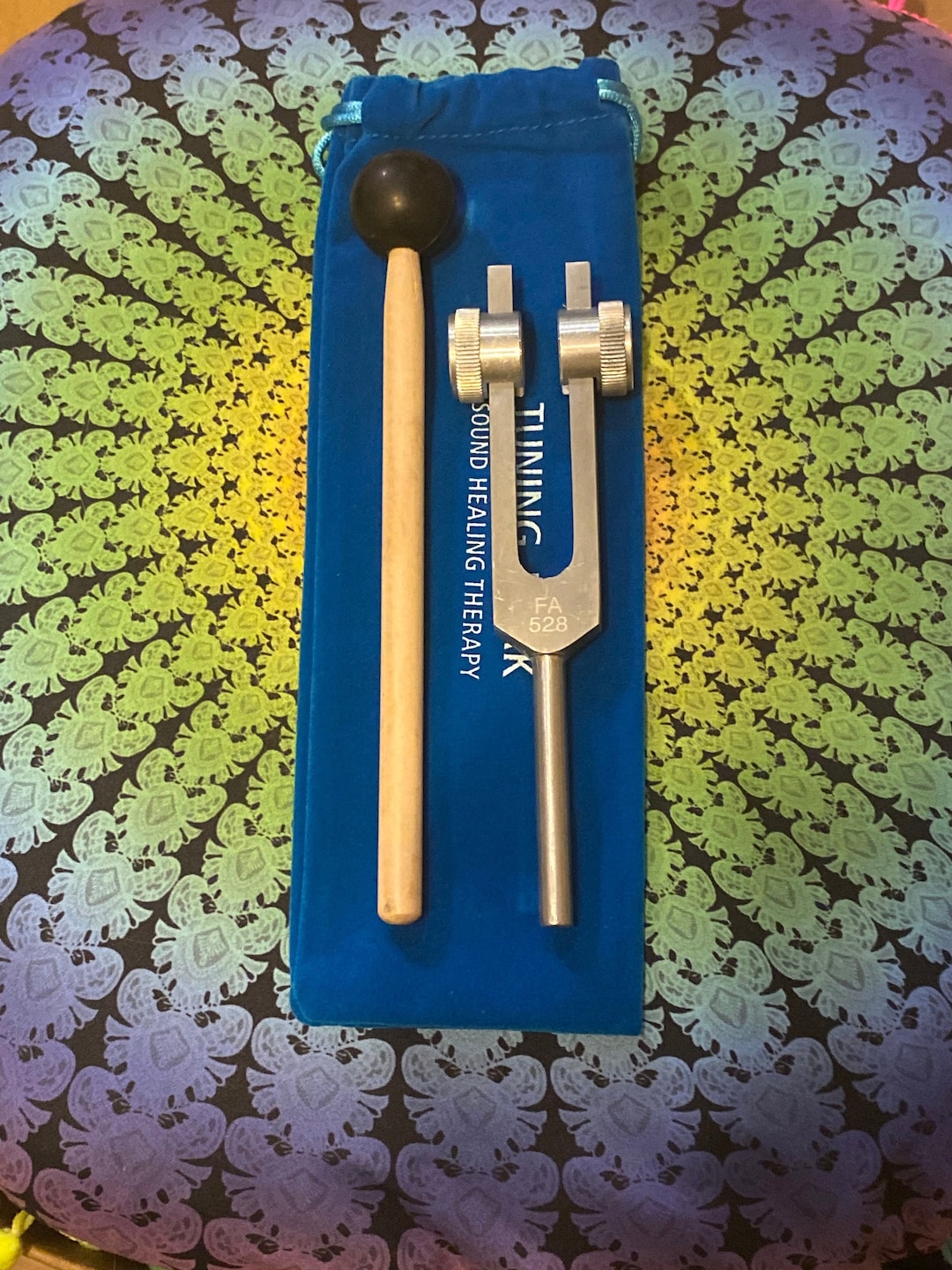 528 Hz Weighted Silver Solfeggio Tuning Fork for Vibration - Attenuator ...