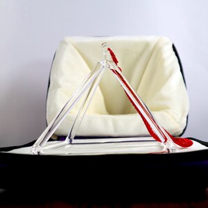 6” Clear Quartz Crystal Singing Pyramid Sound Vibration Musical ...