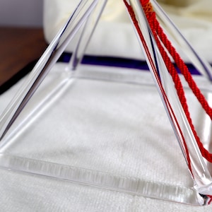 6” Clear Quartz Crystal Singing Pyramid Sound Vibration Musical ...