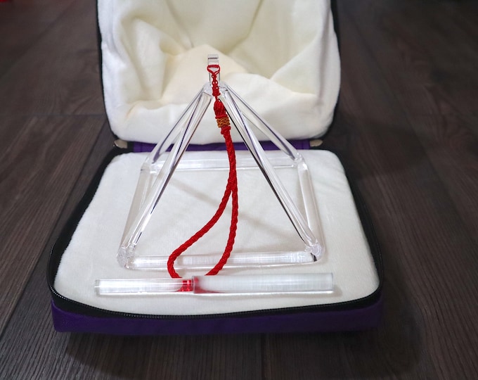 6” Clear Quartz Crystal Singing Pyramid Sound Vibration Musical ...