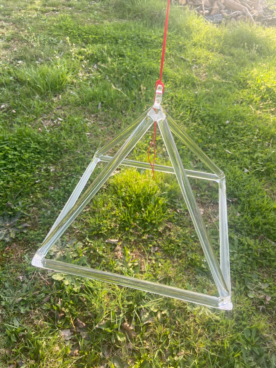 10” Clear Quartz Crystal Singing Pyramid Sound Vibration Musical ...